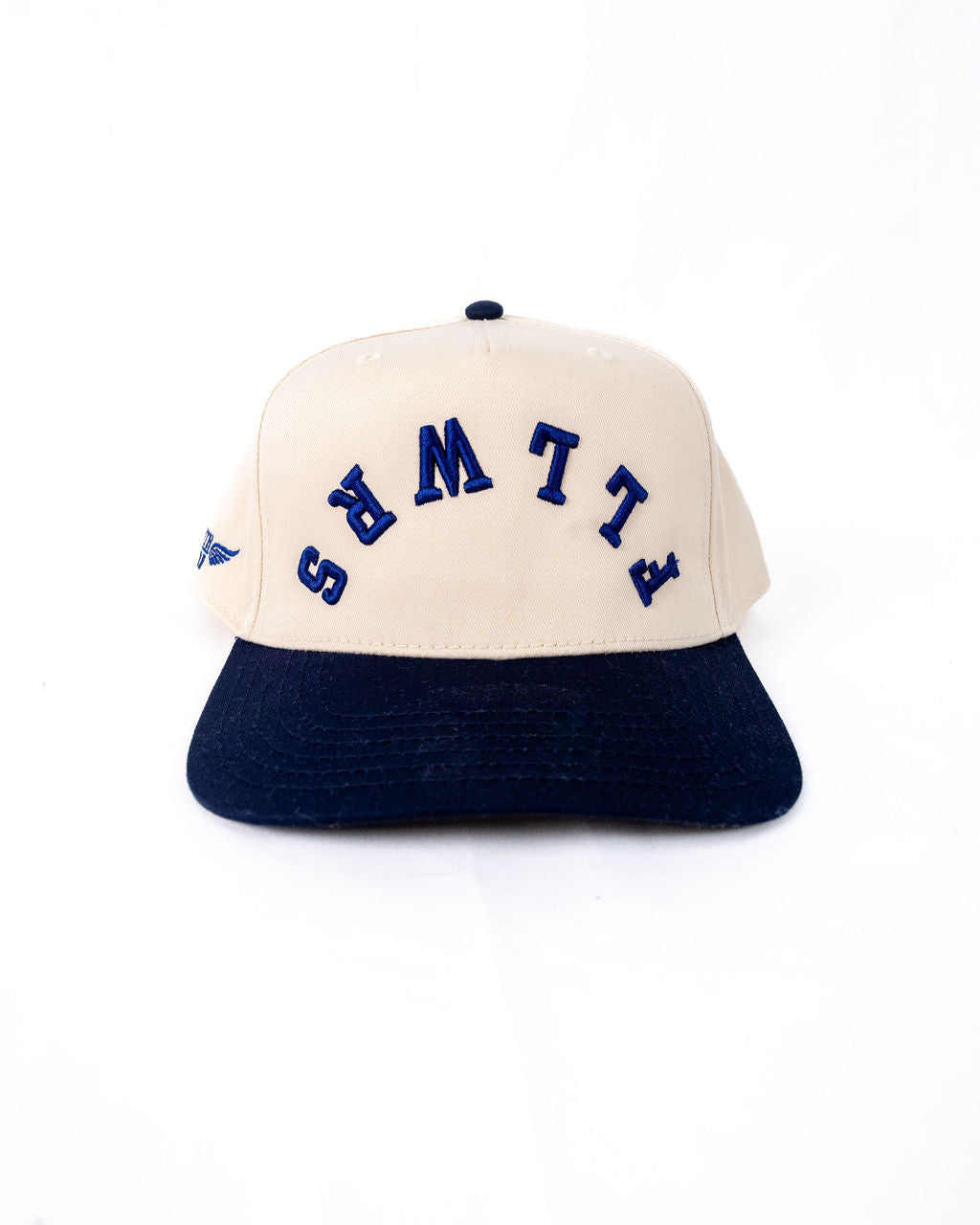 Cream and Navy Reverse Curve Hat – FLLWRS